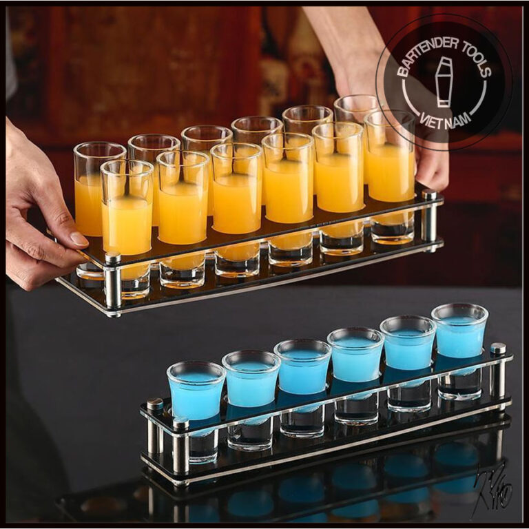 Khay mika đựng ly shot B52 6 và 12 ô - bartendertools